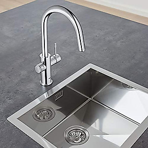 GROHE 31251DC2 Blue Water Filter Pull-Down Kitchen Faucet Supersteel (Stainless Steel)