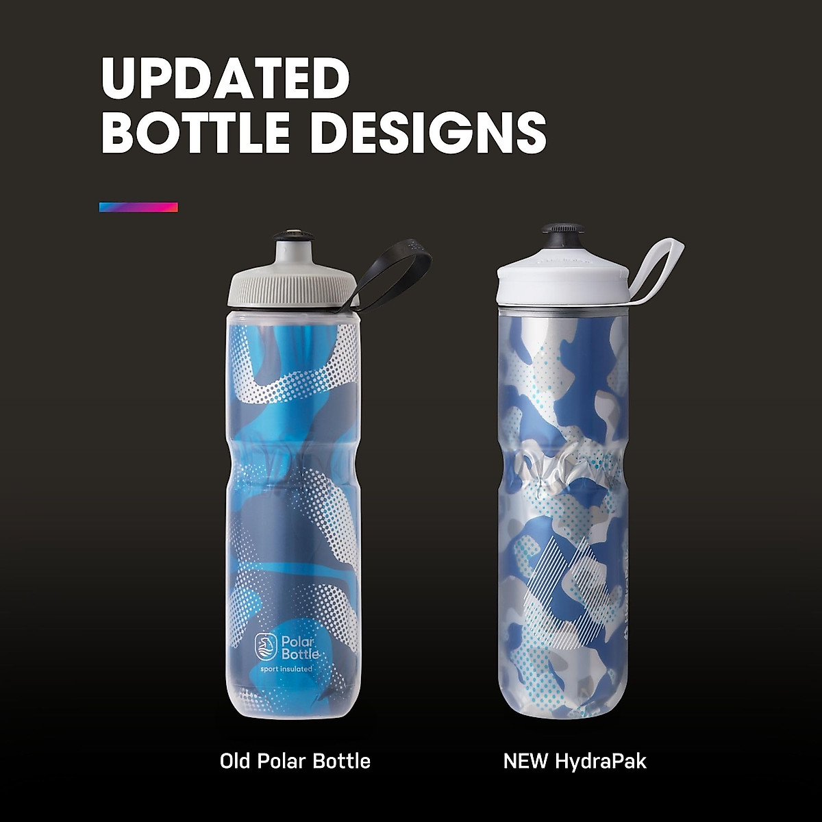 Polar Bottle Sport Insulated Water Bottle - BPA-Free, Sport & Bike Squeeze Bottle with Handle (Fly Dye - Aquamarine, 24 oz)