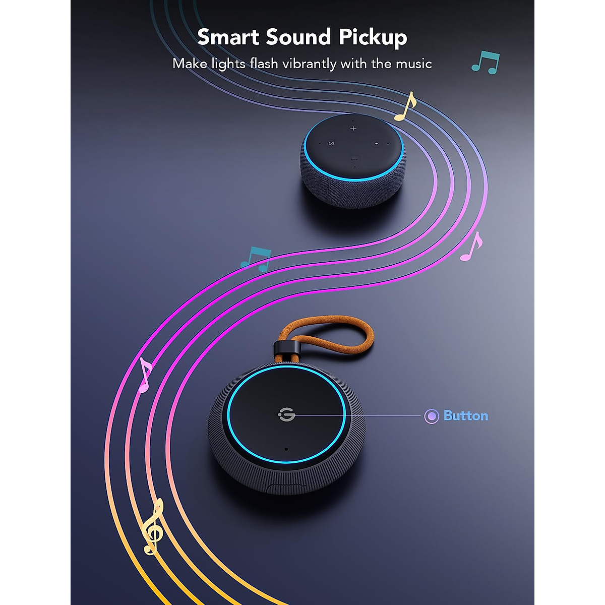Govee Outdoor Light Show Box, 22 Music Modes and 20 Scene Modes, Bluetooth Smart Group Control 10 Devices, IP65 Waterproof, Battery Powered, USB Charged, Supports Govee Smart Color Lights