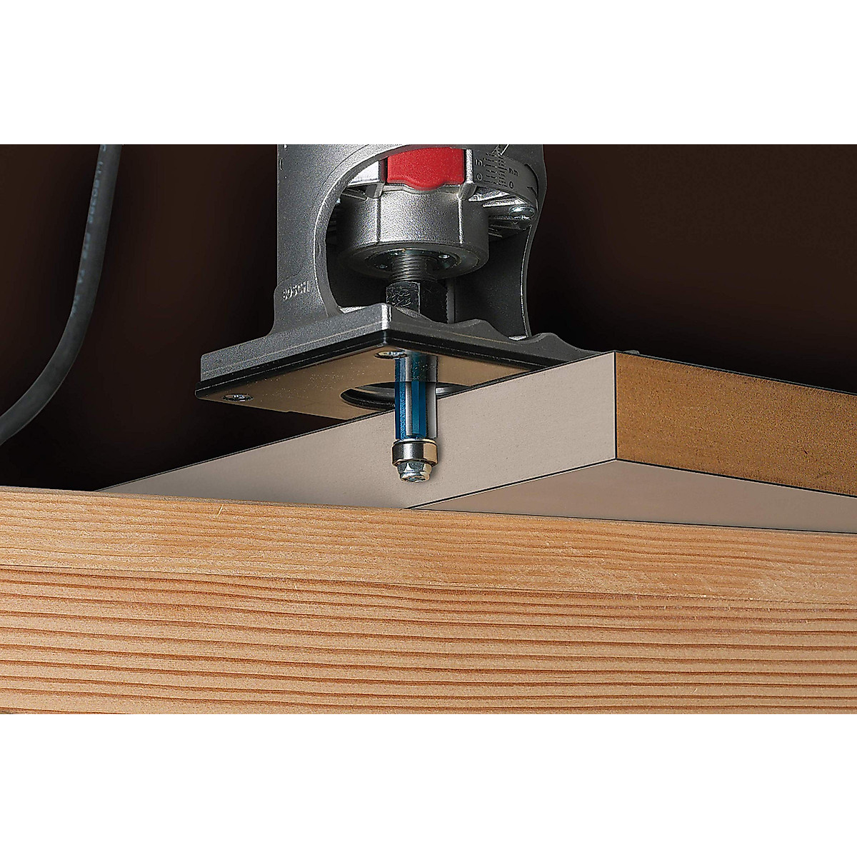 BOSCH 85266SM 1-Piece 1/2 In. x 1 In. Carbide Tipped 2-Flute Shear Trimming/Cutout Router Bit
