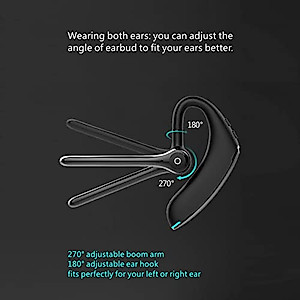 Ear Hanging Headphones, Bluetooth Headphones F910 Wireless Wrap Around Earphones Bluetooth 5.0 Single Ear Business Headphones with Noise Cancelling Microphone, Stylish Open Ear Headphones
