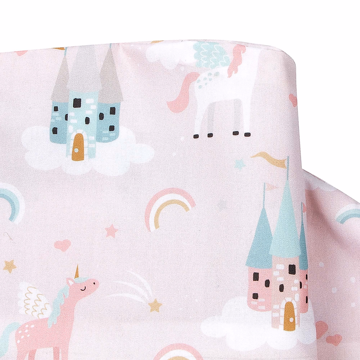 Boppy Nursing Pillow Cover, Pink Unicorns and Castles, Cotton Blend, Fits The Original Support for Breastfeeding, Bottle Feeding and Bonding, Cover Only, Sold Separately