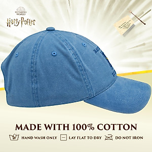 Harry Potter Dad Hat, Quidditch Women's Adjustable Cotton Baseball Cap with Curved Brim, Ravenclaw, One Size