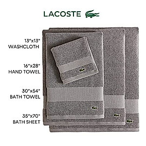 Lacoste Heritage Supima Cotton Wash Cloth, Navy, 13" x 13"