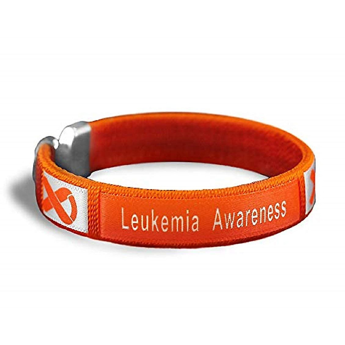 25 Pack Leukemia Awareness Bangle Bracelets - Orange Ribbon Awareness Bracelet for Leukemia Awareness