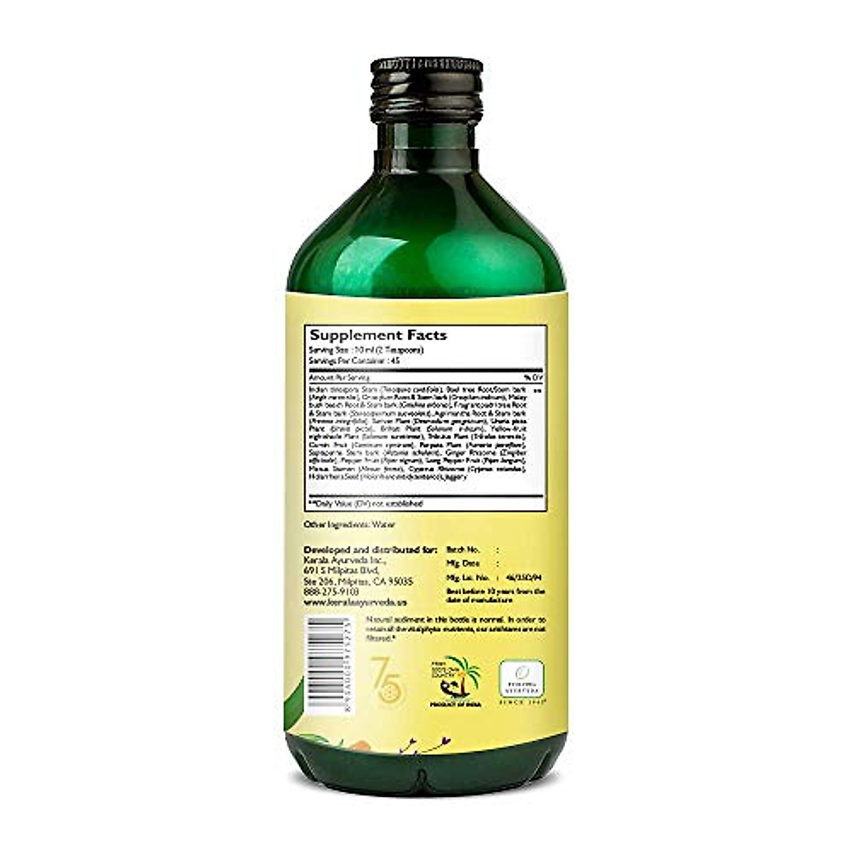 Kerala Ayurveda Amrutharishtam - Ayurvedic Liquid Supplement to Balance Tridoshas, Support Normal Digestion, Metabolism, and Maintains Normal Body Temperature, 15.2 Fl Oz