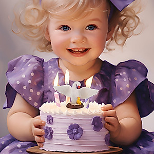 LC JoyCre 4.5 Inch Mother Swan Figurine with Baby Goose Toy White Swan Toy Animal Figure for Toddlers Preschool Animals Figures Eduactional Project Diorama Model Toy for Kids 3 4 5 6