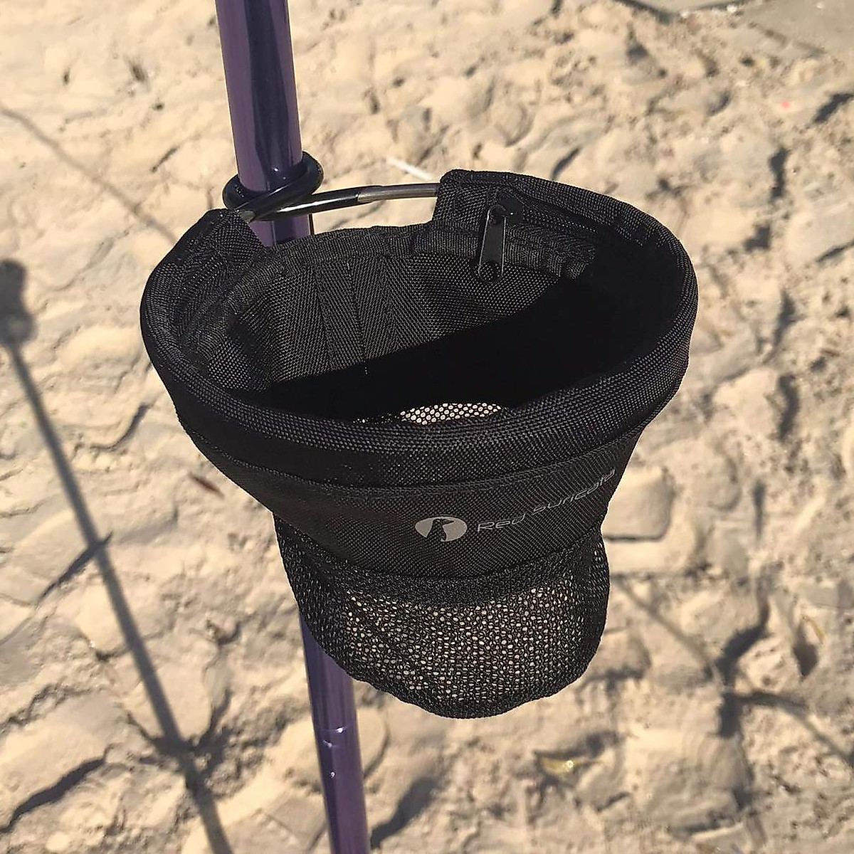 Red Suricata Cup Holder for Drinks – Accessory for Sun Shade Canopy Tent – Attaches to Tent Pole – Holds one Beverage (Cup, Bottle or Can)