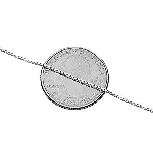 925 Sterling Silver 1MM Box Chain Lobster Claw Clasp 20 inch