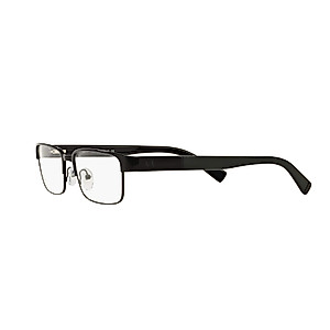 A|X ARMANI EXCHANGE Men's AX1017 Rectangular Prescription Eyeglass Frames, Black/Demo Lens, 56 mm