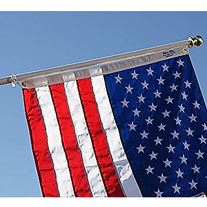Grace Alley Flag Pole: 6 Foot Tangle Free Spinning Flag Pole. Residential or Commercial Flag Pole. Wind Resistant/Rust Free. (Silver)
