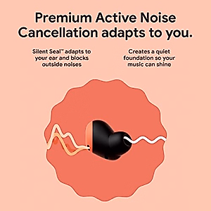 Google Pixel Buds Pro - Noise Canceling Earbuds - Up to 31 Hour Battery Life with Charging Case - Bluetooth Headphones - Compatible with Wireless Charging - Coral