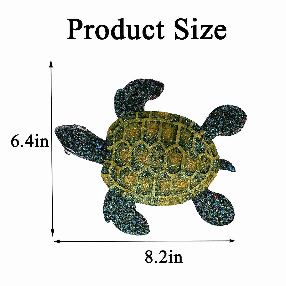 amikdis Sea Turtle Wall Decor Blue Turtle Hanging Wall Art Décor Sculpture Statues Ocean Decorations For Home Office Garden Patio Fence Bathroom Indoor Outdoor Beach Nautical Theme