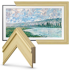Frame My TV Deco TV Frames - Antique White Smart Frame Compatible ONLY with Samsung The Frame TV (32", Fits 2021-2024 Frame TV)