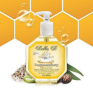 BELLA B Bee Gone Cradle Cap Baby Shampoo 8 oz - Natural Shampoo - Dry Scalp Shampoo - Cradle Cap Shampoo For Babies - Cradle Cap Treatment For Babies - Organic Baby Shampoo- Natural Baby Shampoo