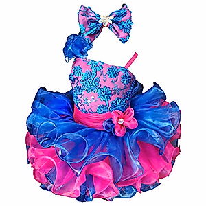 Jenniferwu G135RP Infant Toddler Baby Newborn Little Girl's Pageant Party Birthday Dress ROYALPINK Size 4T