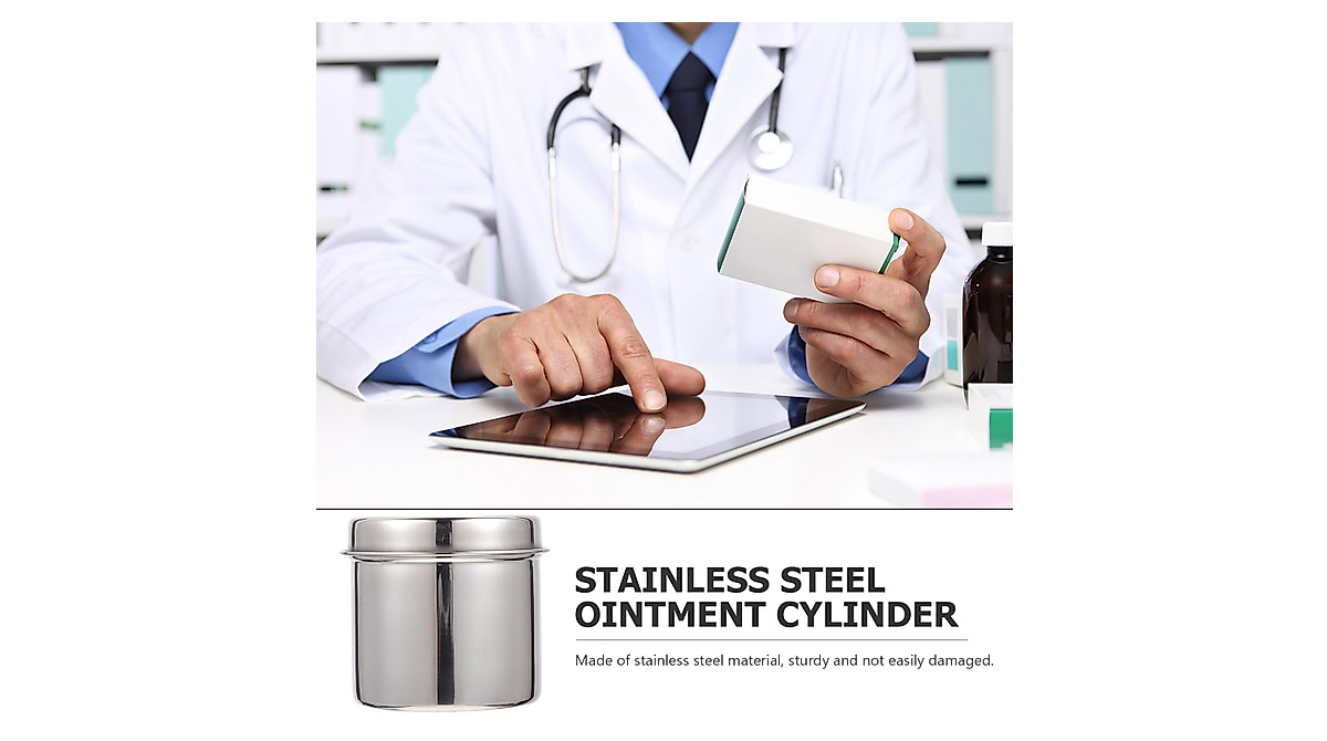 Stainless Steel Medical Jar for Cotton Balls & Gauze