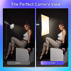 Torjim Softbox Lighting Kit, 27" x 27" Professional Photography Lighting Kit with 85W 3000-7500K E26 LED Bulbs, Continuous Lighting System Kit for Portrait, Product, Video Recording & Photography