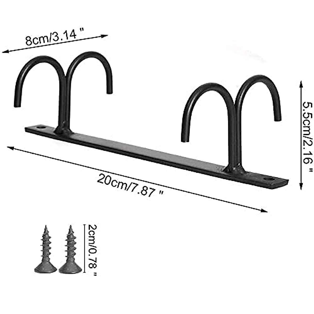 Karukera Wine Glass Holder Storage, Add an Organizer Stemware under a Floating Shelf or Cabinet to save Space, Perfect Metal Rack for your Kitchen, Bar or Countertop, with 2 Sets Mugs Holders