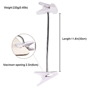 KnowU Gooseneck Bed Phone Holder Mount Flexible Long Arm Clip Clamp for Desk, Nail Practice Hands Bendy Lazy Bracket Bedside Stand CL04