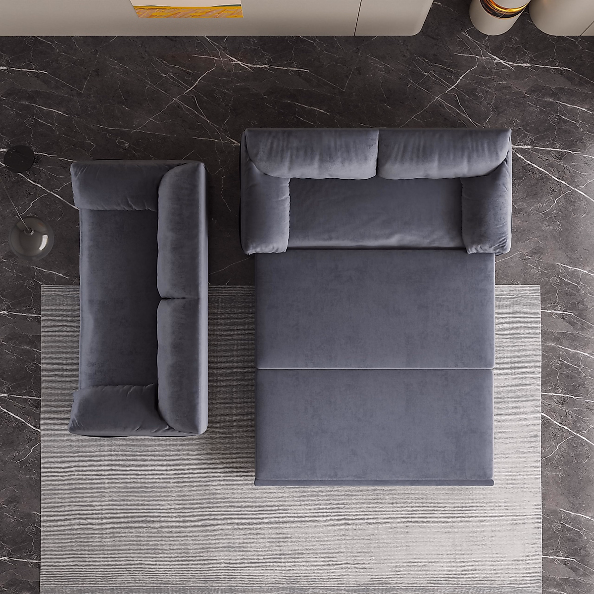 Harper & Bright Designs 63.8" Pull Out Sofa Bed, 3-in-1 Convertible Sleeper Sofa with Side Storage, Multi-Functional Velvet Loveseat Bed for Living Room/Bedroom/Apartment/Office, Dark Grey