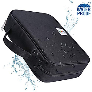 JAKAGO 220 Slots Colored Pencil Case Large Capacity Pen Holder for Artist Painter Zipper Organizer Bag for Marker Highlighter Storage Case for Office Sketch Travel Supplies (Black)