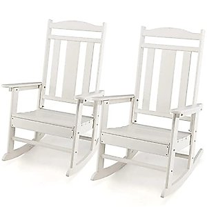 ZHYH 2 Piece Patio Rocker Rocker High Back