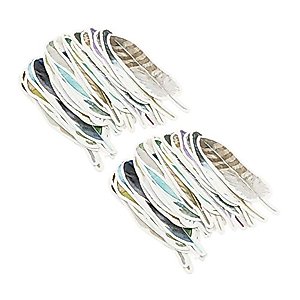 E-outstanding Bookmark 2Boxes/60PCS Colorful Feather Shaped Paper Reading Reminiscences Creative Book Page Marker Stationery Supplies
