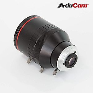 Arducam 2.8-12mm Varifocal C-Mount Lens for Raspberry Pi HQ Camera, with C-CS Adapter, Industrial Telephoto Lens
