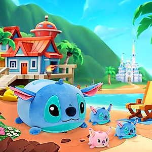 Teluhui 16.9 Inch Alien Plush - Cartoon Alien Mommy with 3 Baby Monster Stuffed Animal Plushie Pillow Plush for Fans Boys Girls