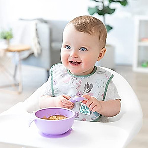 Bumkins Starter Bib, Baby Bib Infant, Waterproof Fabric, Fits Infants and Babies 3-9 Months - Floral & Lace (2-Pack)