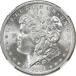 1881-S Morgan Silver Dollar, MS67, NGC