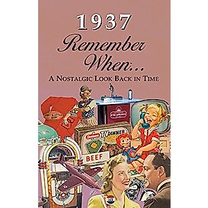 1937 REMEMBER WHEN CELEBRATION KardLet: Birthdays, Anniversaries, Reunions, Homecomings, Client & Corporate Gifts