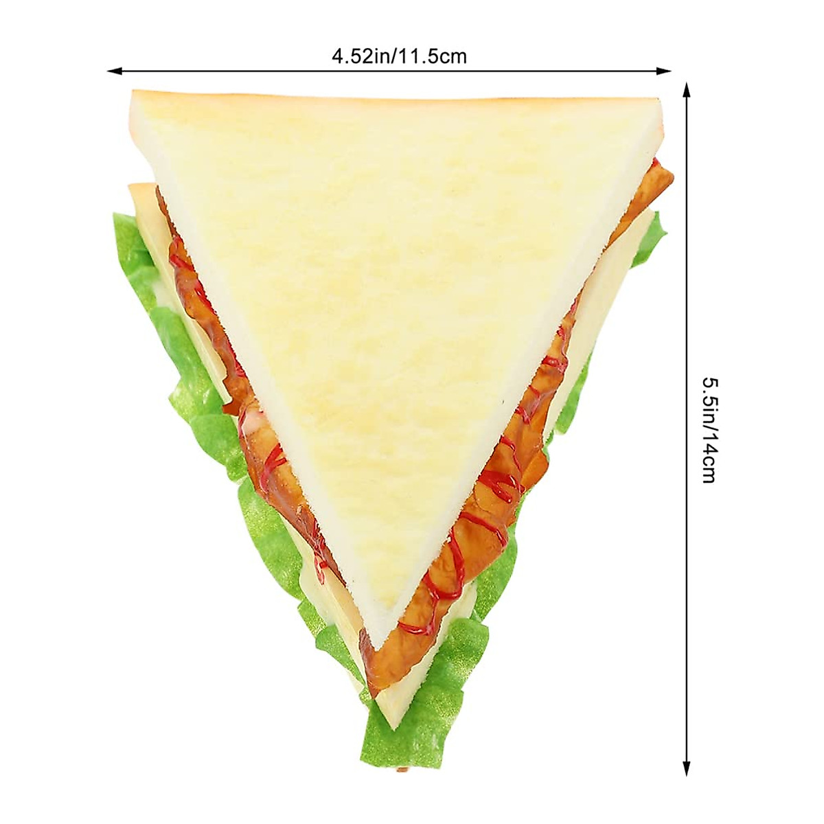 ABOOFAN 2pcs Artificial Sandwich Simulated Vegetable Sandwich Faux Sandwich Fake Food Model Kitchen Photo Prop for Easter Home Party Decoration