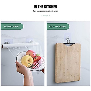 Ayssny Adhesive Hooks Utility Hooks 44lb Max, Large Adhesive Hooks Heavy Duty, Waterproof Sticky Hooks Wall Hooks for Hanging Coat, Towel and Kitchen Bathroom Products