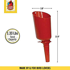 More Birds Quick Release Seed Scoop, Seed Dispenser, 1.33 lb Seed Capacity