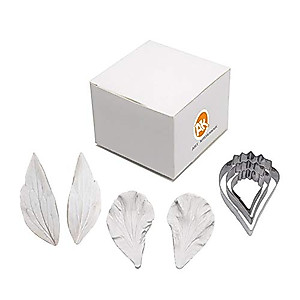 AK ART KITCHENWARE Sugarpaste Flower Craft Tools Silicone Veiner Molds and Fondant Cutters Set Cake Decorations Bakery Tools (Hibiscus)