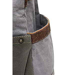 Myra Bags USA Journey Upcycled Canvas Shoulder Bag S-0735, Tan, Khaki, Brown, One_Size