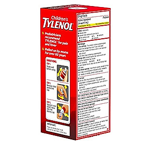 Tylenol Children's Pain + Fever Relief Cold Medicine, Acetaminophen, Grape, 4 fl. oz
