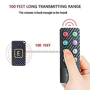 Unusual Holiday Present - Key Finder with Extra Backup RF Transmitter and Lanyards, Simjar Wireless RF Item Locator Tracker Support Remote Control with Louder Beep - Pet Wallet Phone Glasses Tracker