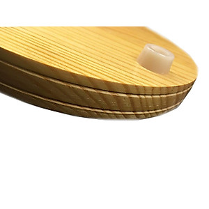 IndiaBigShop Handmade Wooden Chapati Maker Serving Board Round Roti Maker with Rolling Pin Kitchen Useful Tool 9 Inch