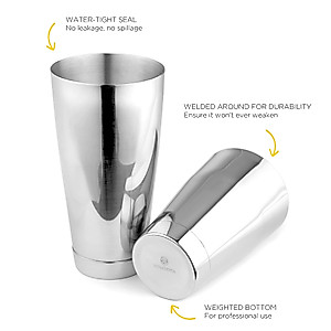 Homestia Boston Shaker Set Bar Set Martini Shaker Set, 18oz & 28oz Boston Cocktail Shaker Set Bar Tools Bartender Tool Kit 9 PCS, Cocktail Set Cocktail Mixer Set Bar Essentials with Recipes