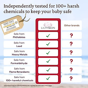 LilyMoon Portable Diaper Changing Pad — Non-Toxic, Oeko-TEX Certified - Designer Baby Changing Pad Portable Changing Pad for Baby, Foldable, Waterproof and Wipeable, Smart Travel Changing Pad