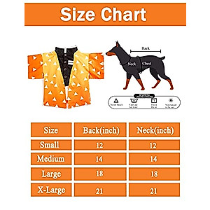 Impoosy Dog Halloween Costume Cute Pet Clothes Puppy Cosplay Shirts for Small Medium Large Dog Clothing Outfits (L,Yellow)