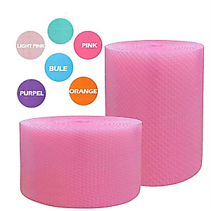 OSHIEA 5mx20cm Pink Heart-Shape Shockproof Air Bubble Roll Wrap Party Favors Gifts Protective Film Packing Wedding Decoration Membrane for Packaging (Color : Light Pink, Gift Bag Size : 20cmX 500cm)