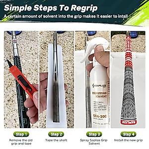 SAPLIZE Cross Corded Golf Grips 13 Pack, Low Taper Design, Multi-compound Hybrid Golf Club Grips, 13 Grips with 15 Tapes, Standard Size, Green, CL03 Series