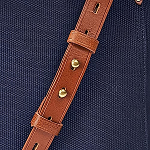 Women Canvas Tote Handbags Casual Shoulder Shopper Work Bag Crossbody (Navy) Medium