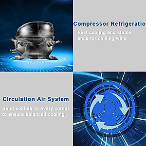 28 Bottle Wine Cooler Refrigerator Inverter Compressor Wine Fridge Cabinet for Countertop or Table Home Freestanding with Lock,Quiet Operation Adjust Temperature 41°F-64°F Small Cooling Wine Cellar for Alcohol Drinks With Digital Touch Display