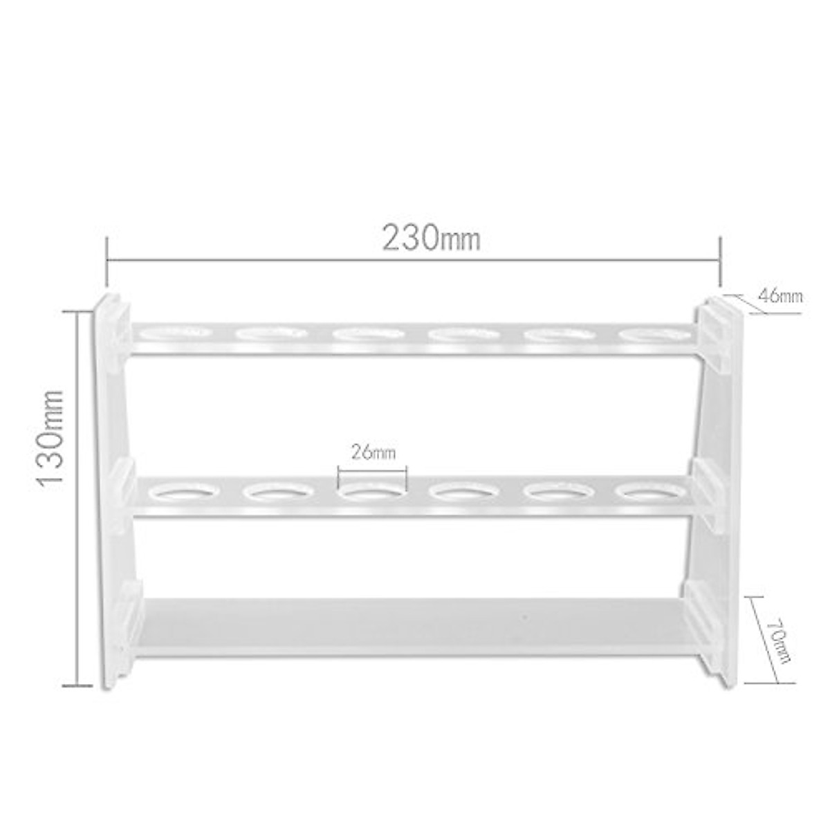 1PCS 50ML Colorimeter Tube Rack Acrylic Strong Test Tube Holder 6 Slots Suit for Tubes Less Than 2.6cm/1.02inch in Diameter (1, 50ML)