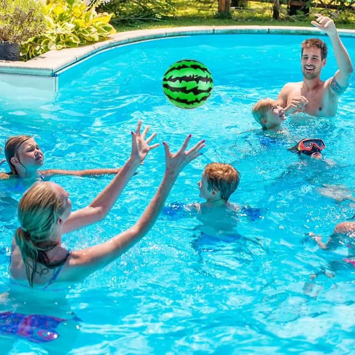 Airsnigi 24 Pieces Beach Balls, 8.8" Inflatable Watermelon Beach Balls Bouncing Balls Watermelon Pool Toys for Outdoor Summer Beach Swimming Pool Kids Party Decor